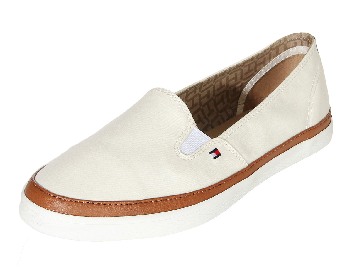 Tommy hilfiger white slip ons store